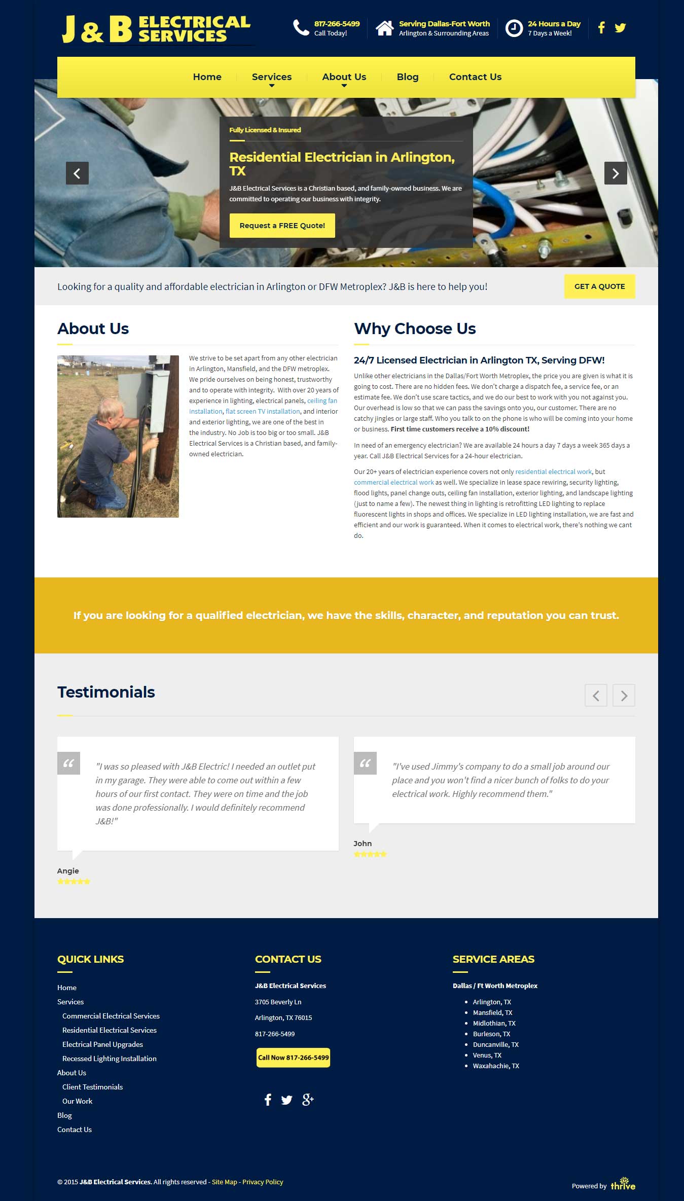 J&B Electrical Services | PPC Case Study