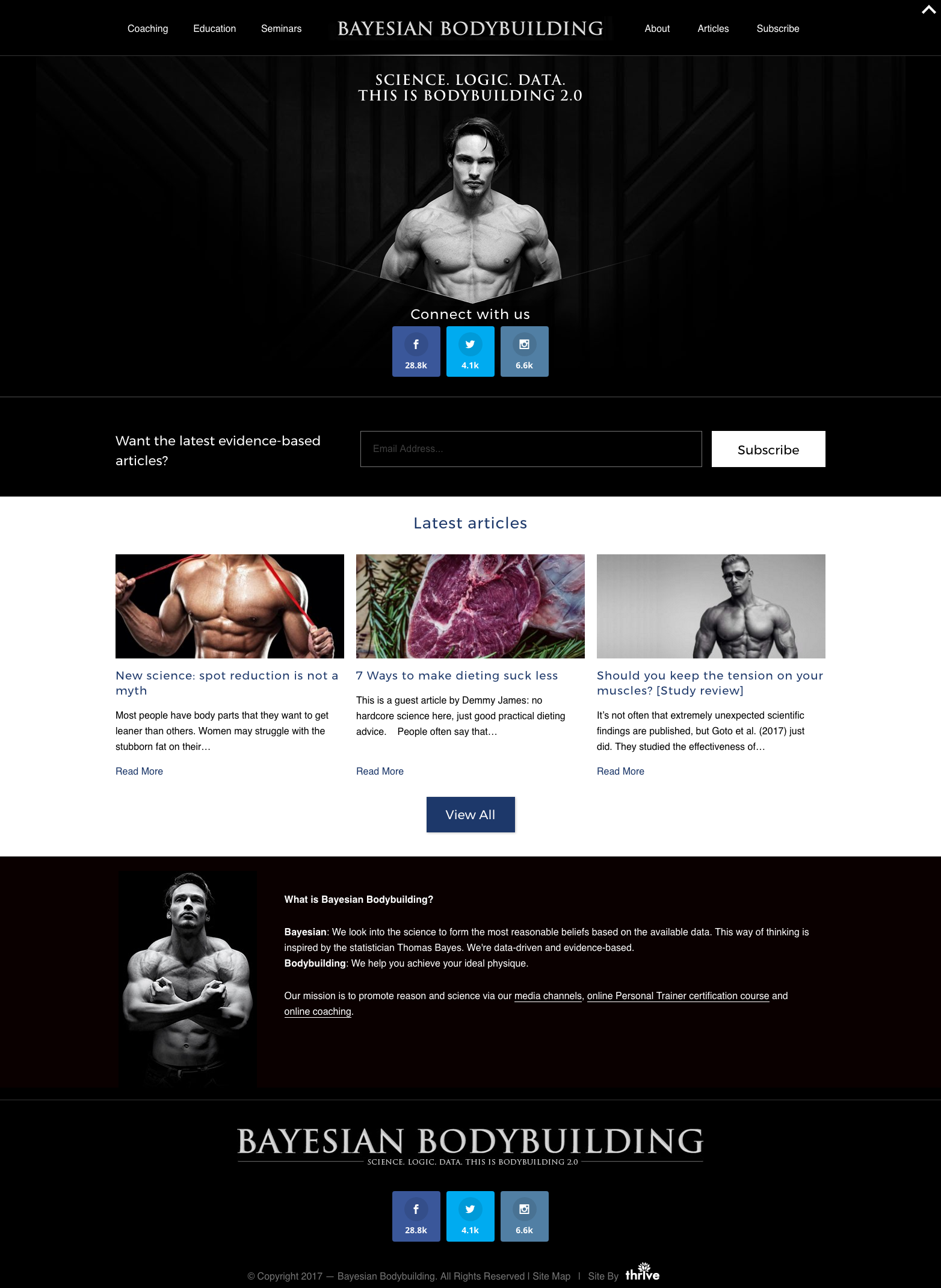 Bayesian Bodybuilding | Fitness Website Design | Thrive Agency