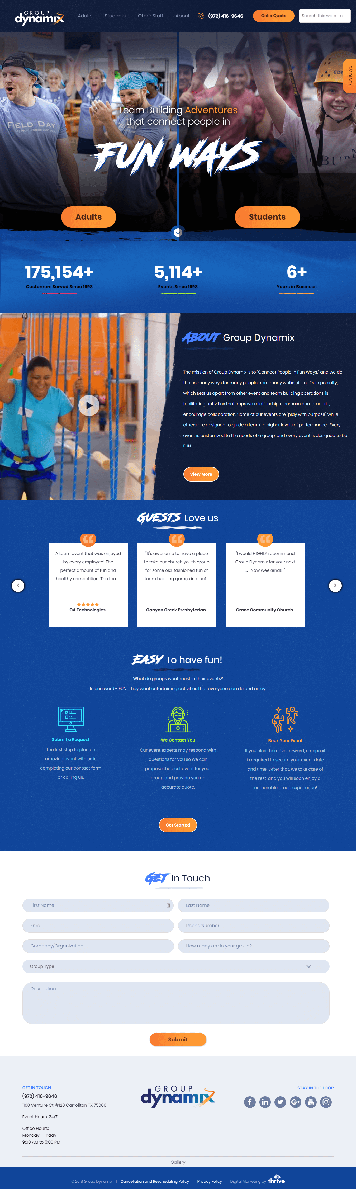 Group Dynamix | Team Building Website | Thrive Web Design