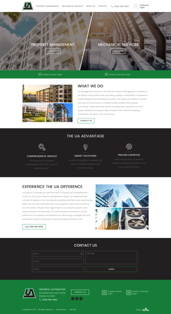 Universal Automation | Property Management Website Design